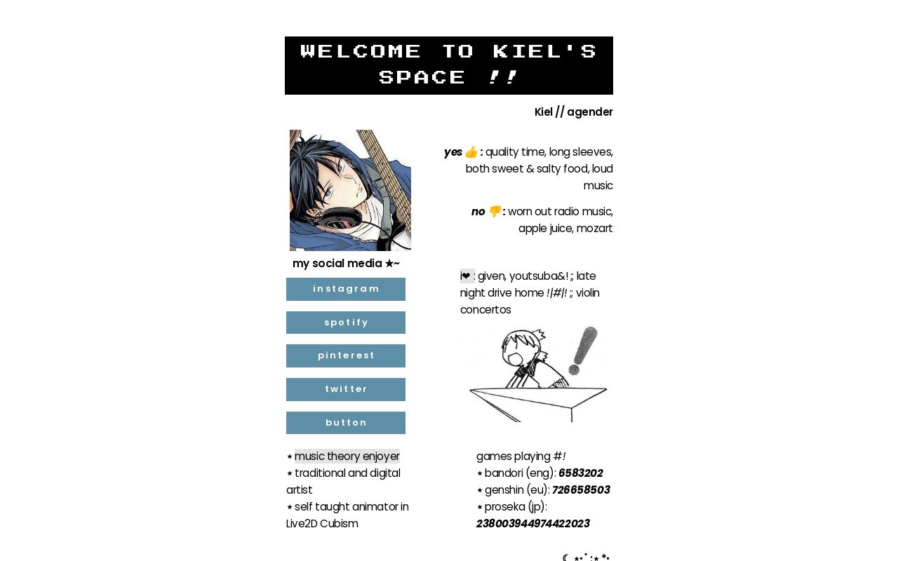 kiel's space ⋆
